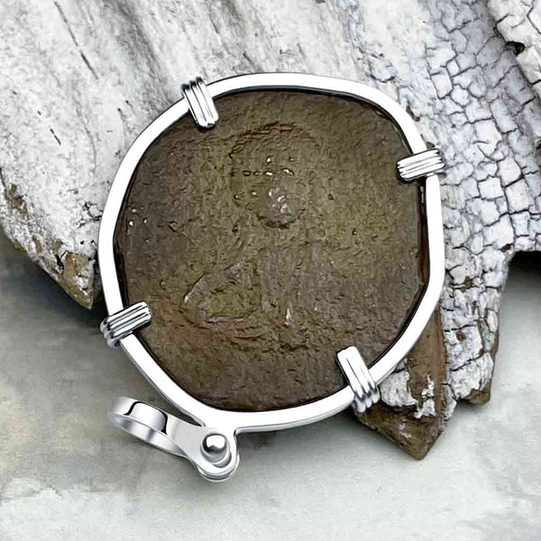 Byzantine Bronze Follis Pendant - Jesus Christ, King of Kings - Cannon Beach Treasure Company