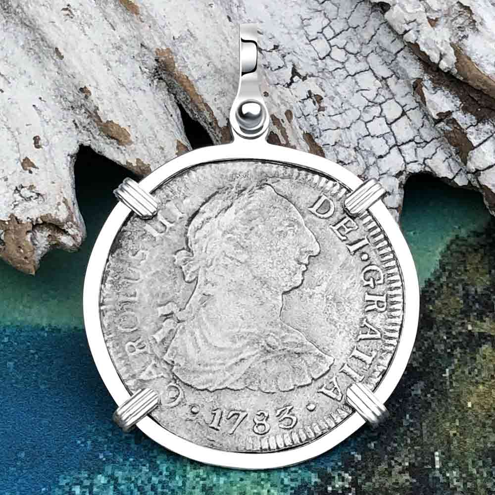El Cazador Shipwreck 1783 2 Reale Sterling Treasure Coin Pendant ...