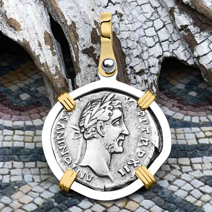 Roman Silver Denarius Coin of Antoninus the Protector 148 AD Pendant ...