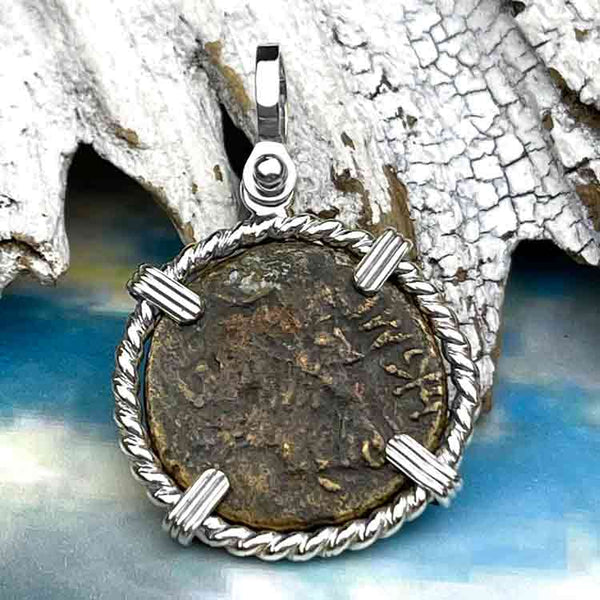 Ancient Greek Medusa & Nike Protection & Victory Bronze Coin Pendant ...