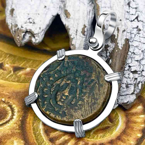 Ancient Greek Medusa & Nike Protection & Victory Bronze Coin Pendant ...